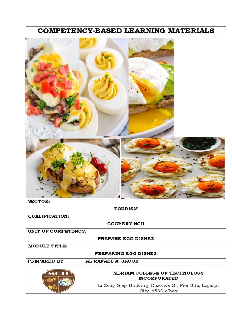 CBLM Egg Dishes | PDF | Egg As Food | Cuisine