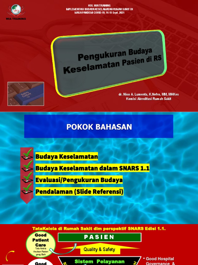 Dr. Nico A Lumenta Materi 2 Rev B Ukur Budaya KP Kol Budaya Keselamatan ...