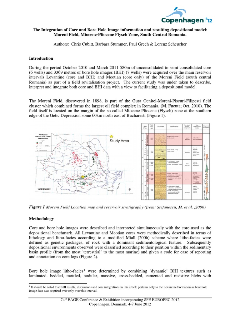 Integration of Core and BHI Data for Moreni Field Depositional Model | PDF | Floodplain ...