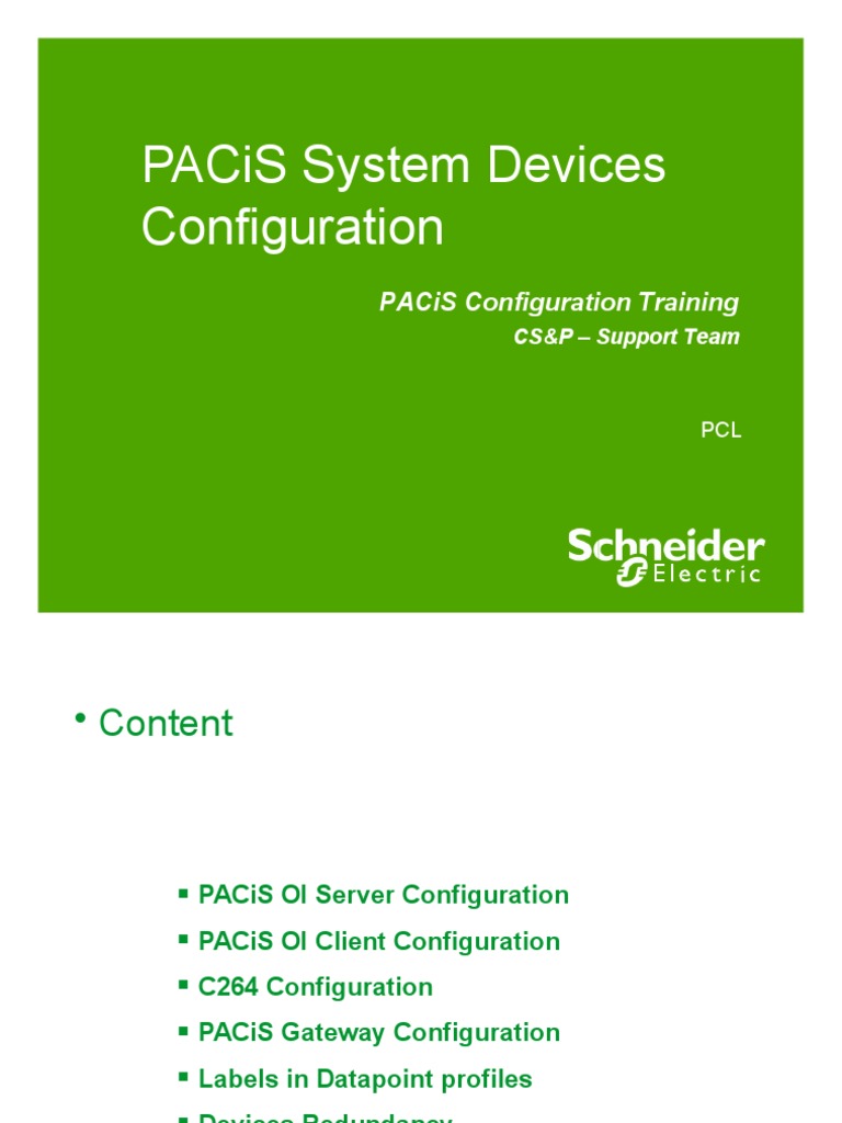 PACiS System Devices Configuration | PDF | Server (Computing) | Gateway (Telecommunications)
