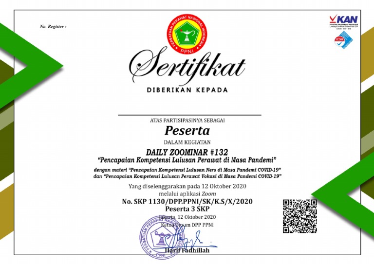 Sertifikat Ppni | PDF