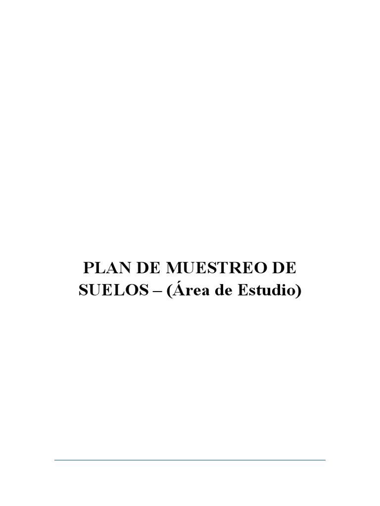 Plantilla Plan de Muestreo de Suelos | PDF | Muestreo (Estadísticas ...