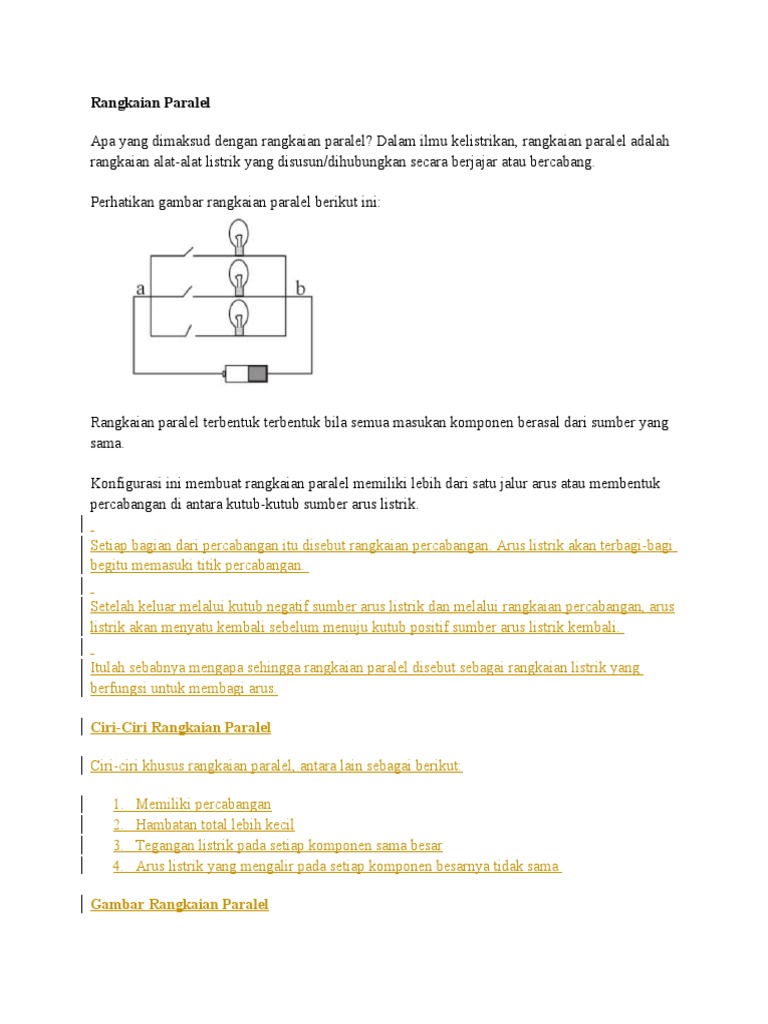 Rangkaian Paralel | PDF