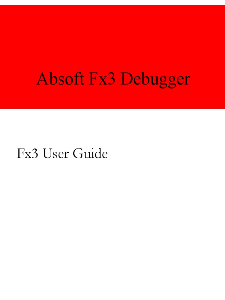 Fx3Debugger UserGuide | PDF | Subroutine | Computer Program