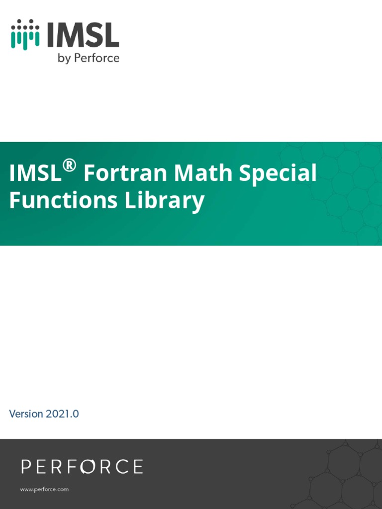 Imsl2021fortran Special Functions Library Pdf Parameter Computer Programming Subroutine 8072