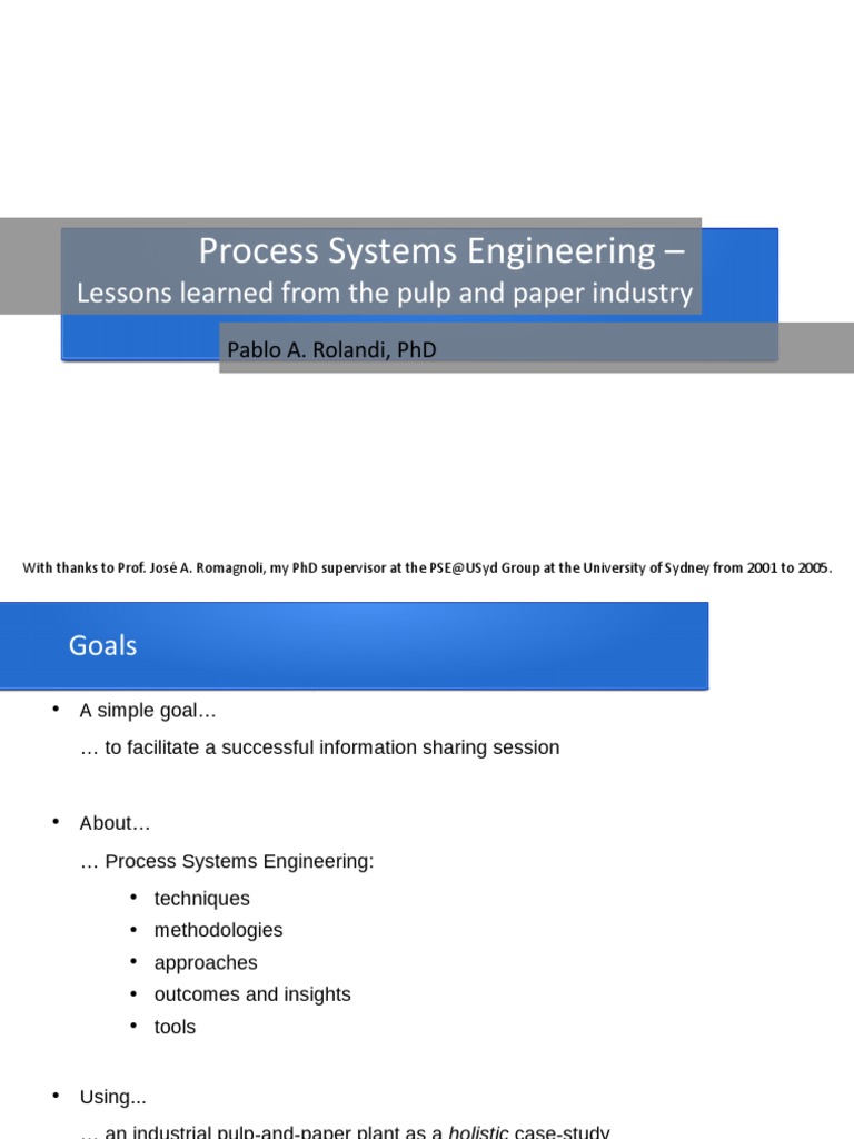 Process Engineering of Pulp & Paper Industry | PDF | Mathematical ...
