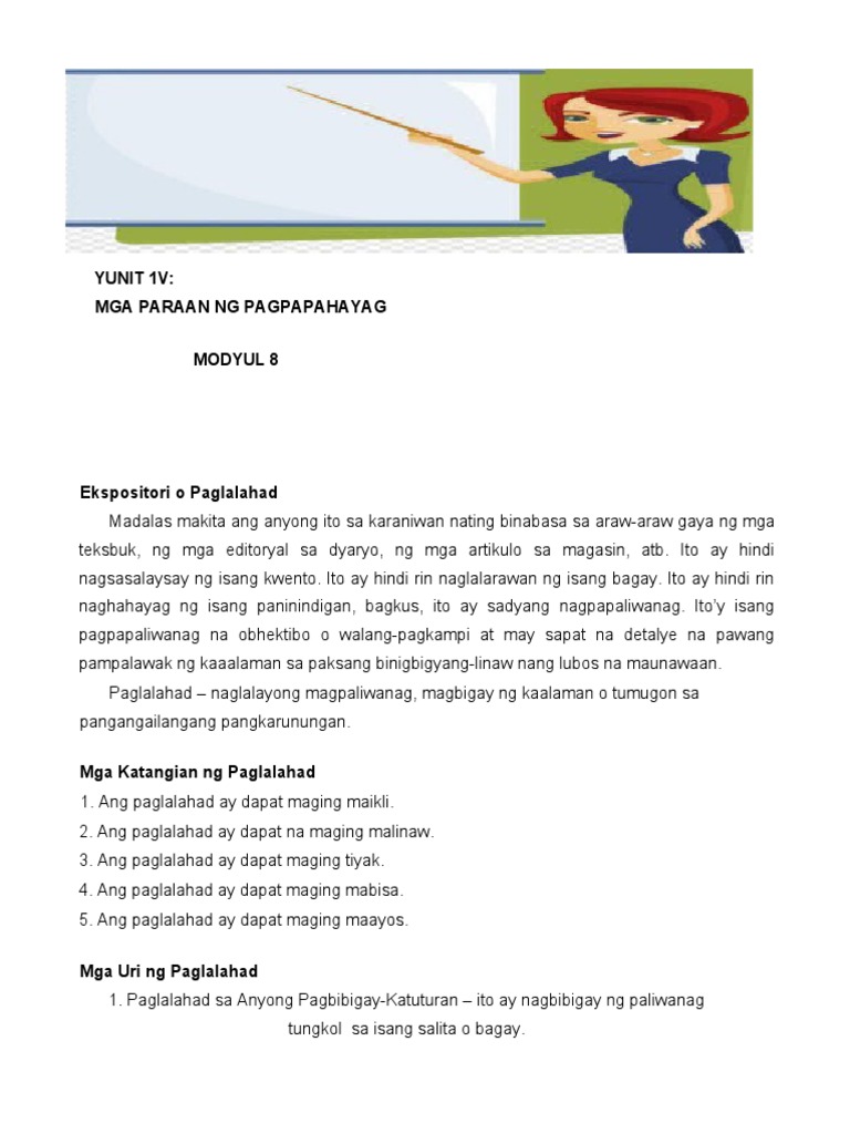 Filipino 1 - Modyul 8 | PDF