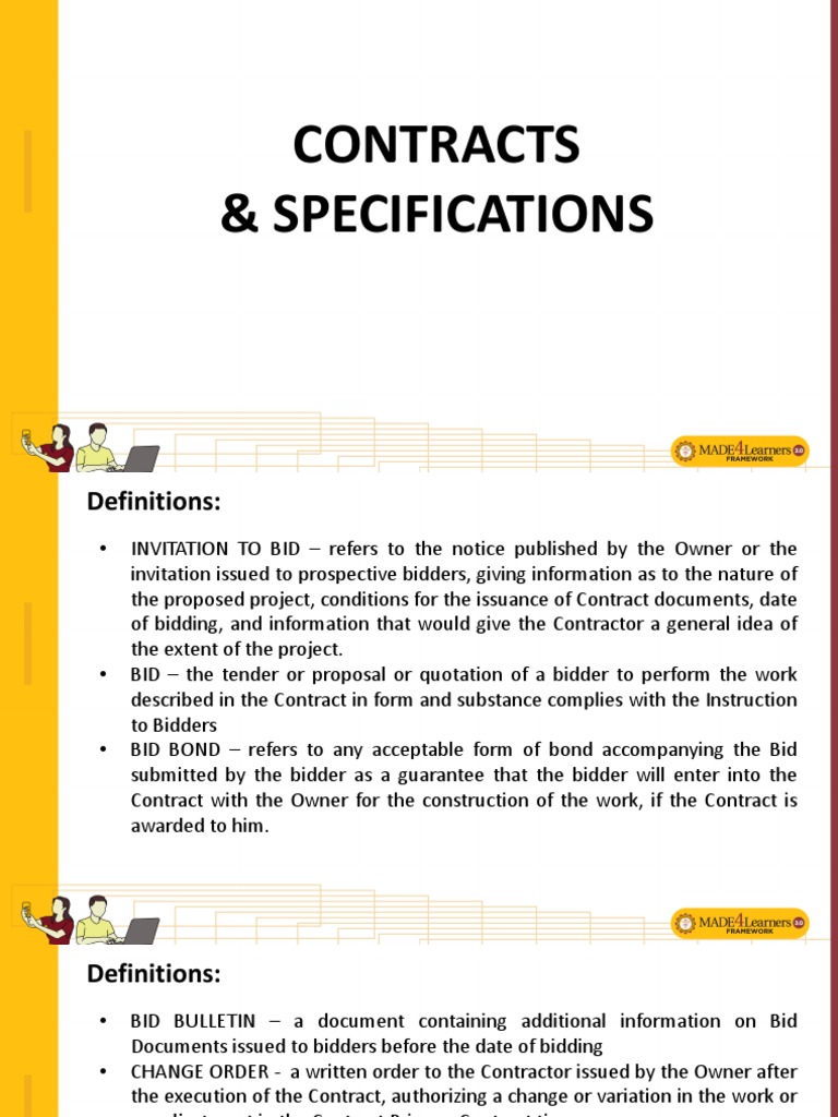 Construction Contract Definitions Guide | PDF | Economies | Business