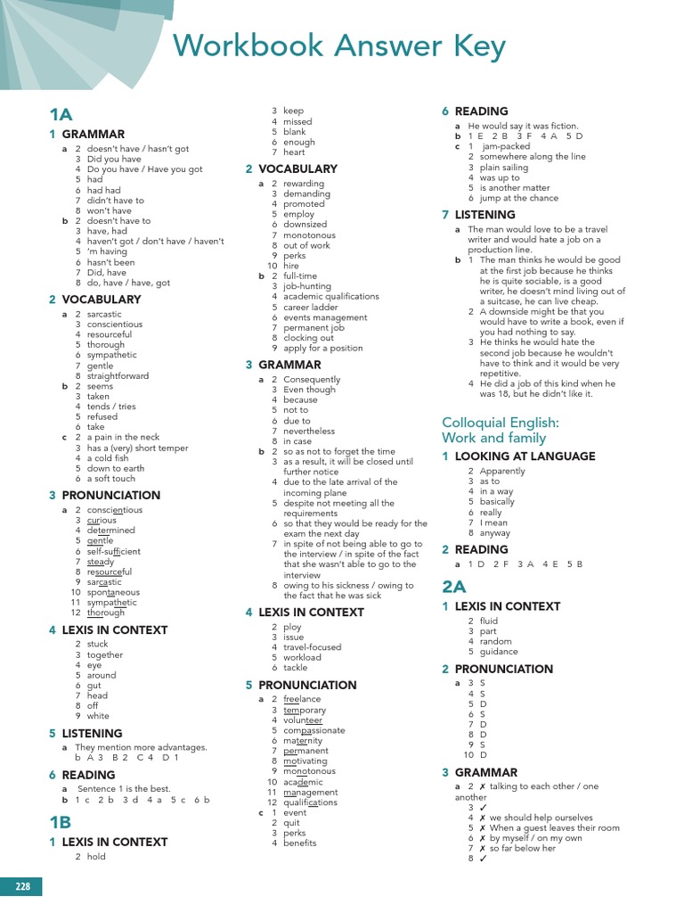 AEF5 WB Answer Key | PDF