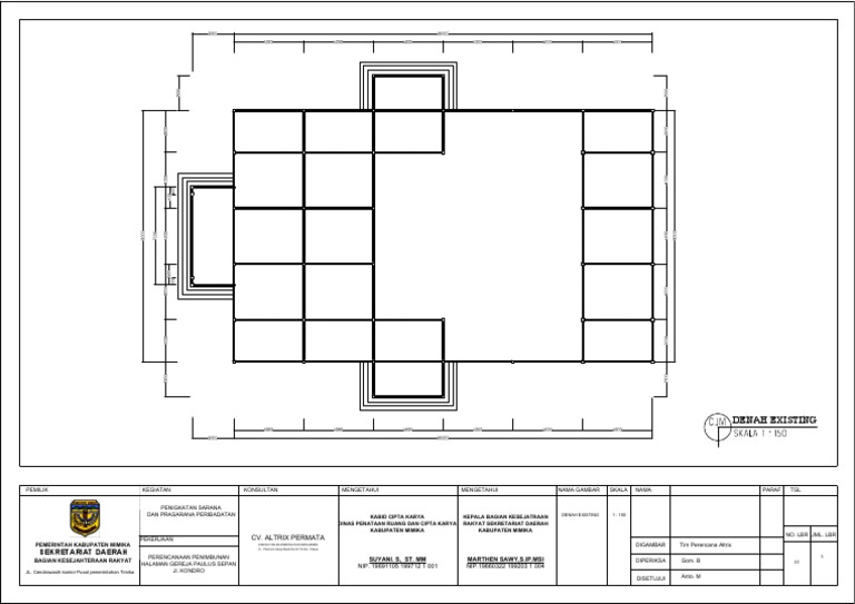 1.denah Existing Penimbunan Hal Gereja | PDF