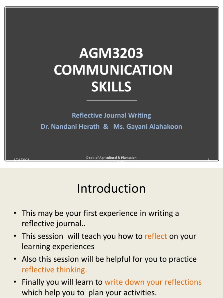 Reflective Journal Writing Guide | PDF | Critical Thinking | Thought