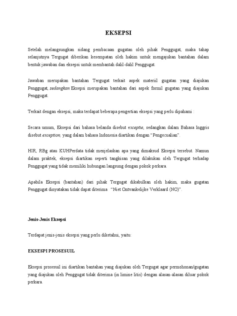 EKSEPSI | PDF