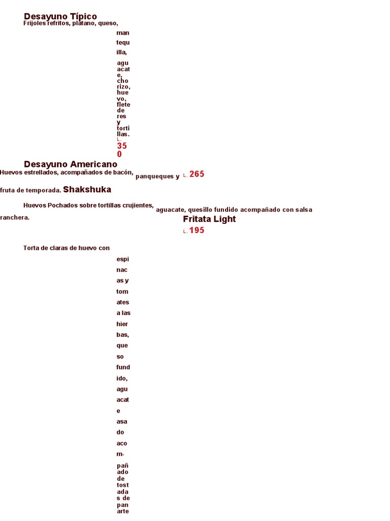 Menú Sol en Salsa | PDF | Salsa | Cocina de las Americas