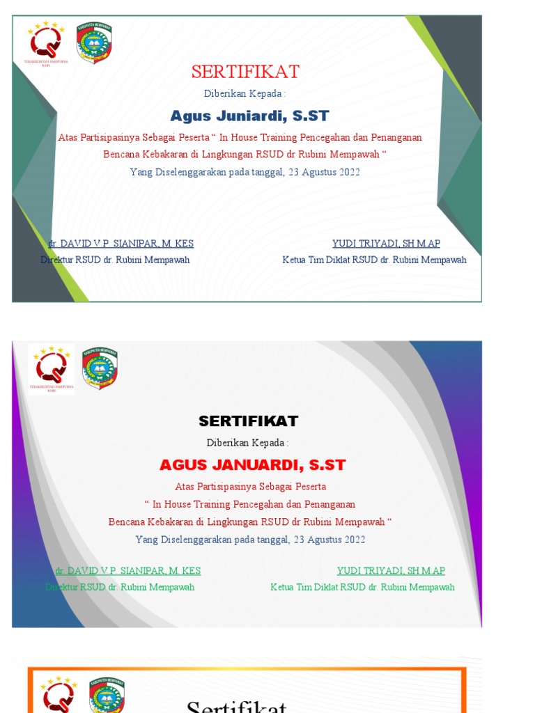 Sertifikat MFK | PDF