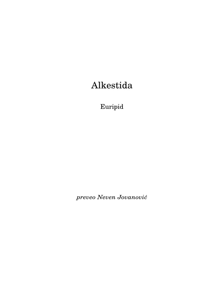 Euripid - Alkestida | PDF