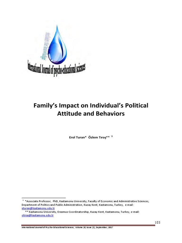 Impact of Family in Politics | PDF | Attitude (Psychology) | Behavior