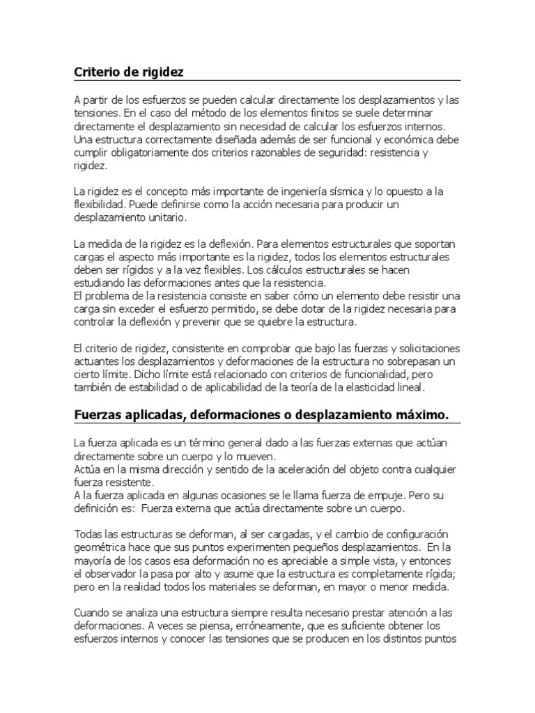 Criterio de Rigidez | PDF | El módulo de Young | Elasticidad (Física)