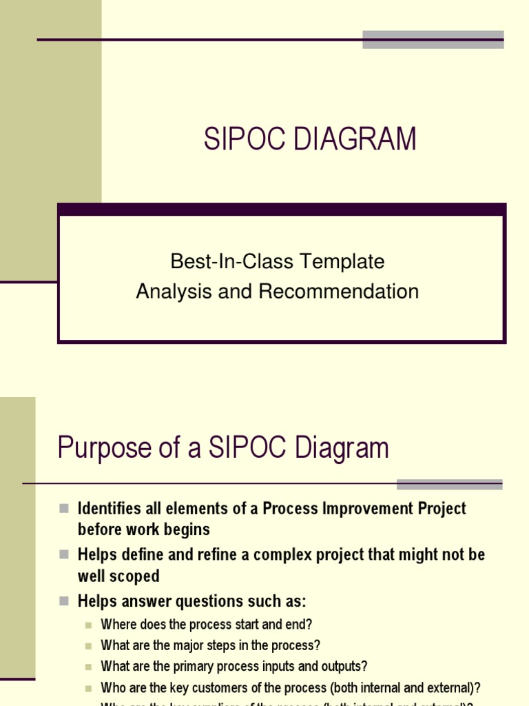 SIPOC Presentation | PDF | Performance Indicator | Information