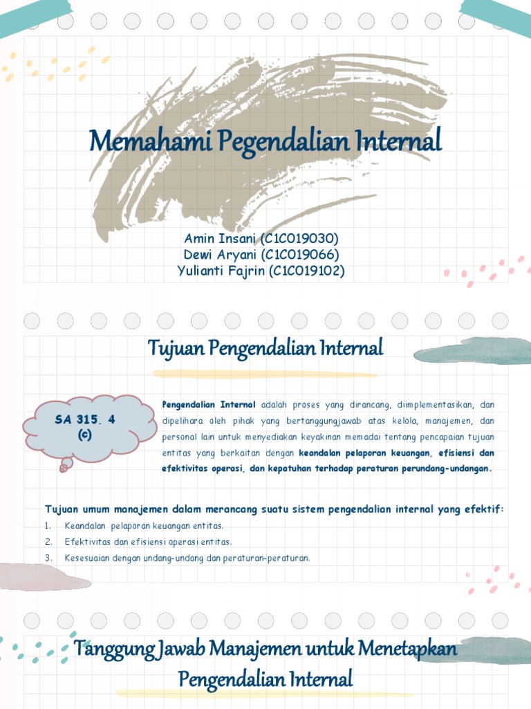 Pemahaman Pengendalian Internal | PDF