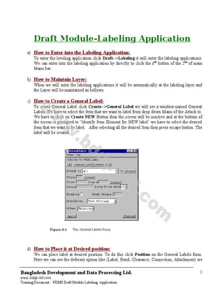 PDMS-Draft Module (Labeling Application) | PDF | Computer Architecture | Computer Engineering