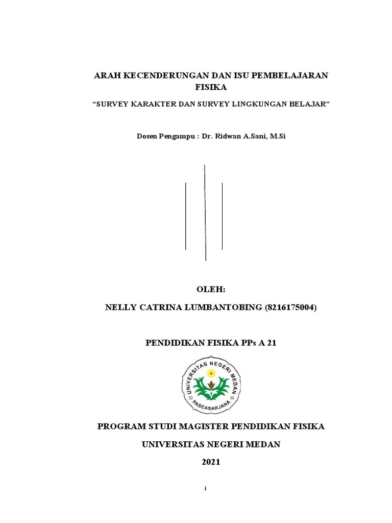 ARAH KECENDERUNGAN DAN ISU PEMBELAJARAN FISIKA Survei Karakter Dan ...
