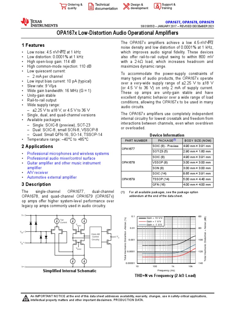 Opa 1677 | PDF | Electrostatic Discharge | Amplifier