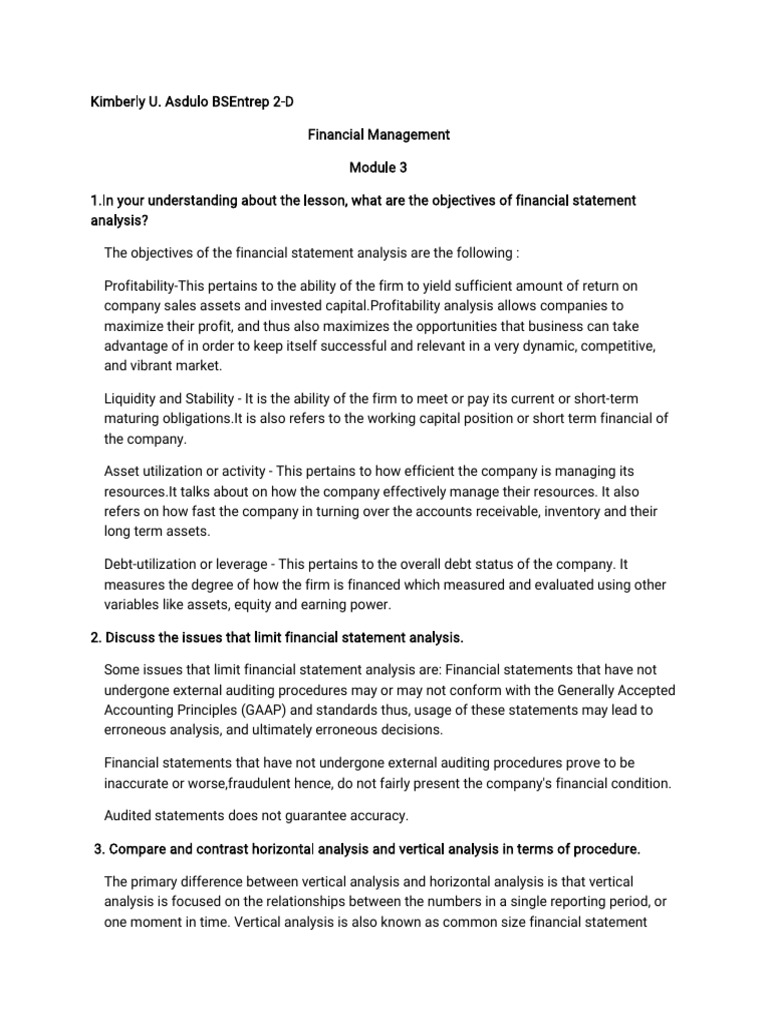 Financial Management Module - 3 | PDF | Financial Statement | Financial ...