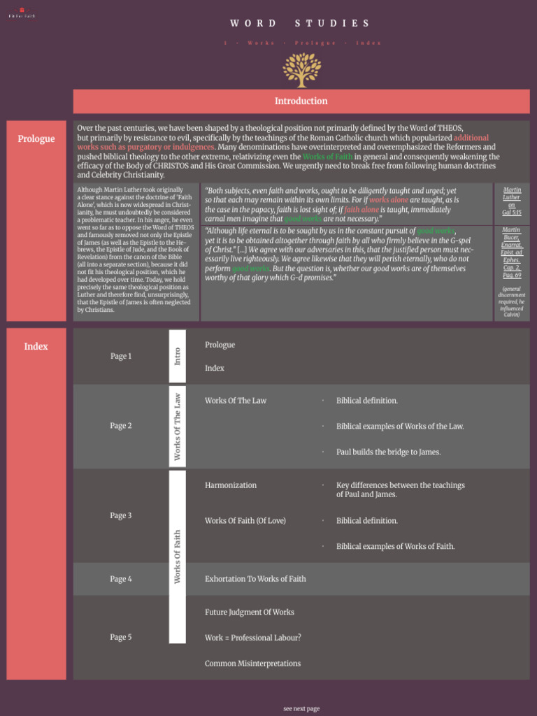 Words Works of Faith vs. Works of The Law | Download Free PDF ...
