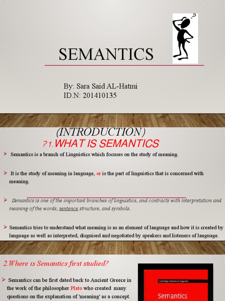 Semantics | PDF | Linguistics | Word