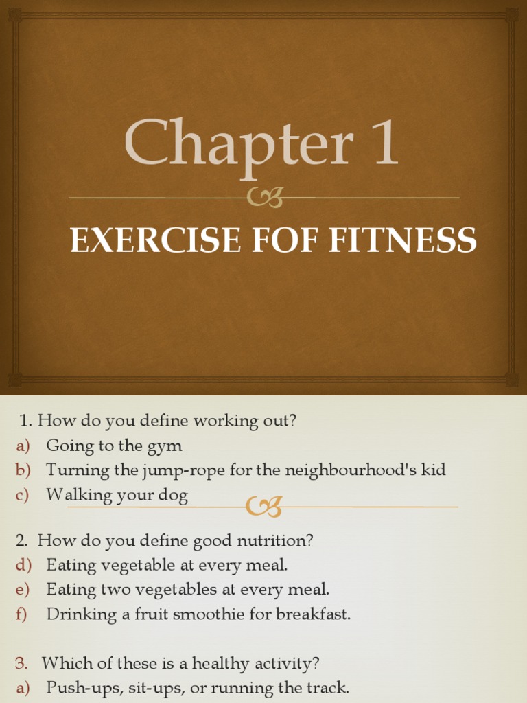Chapter 1 Physical Fitness | PDF | Meal | Physical Fitness
