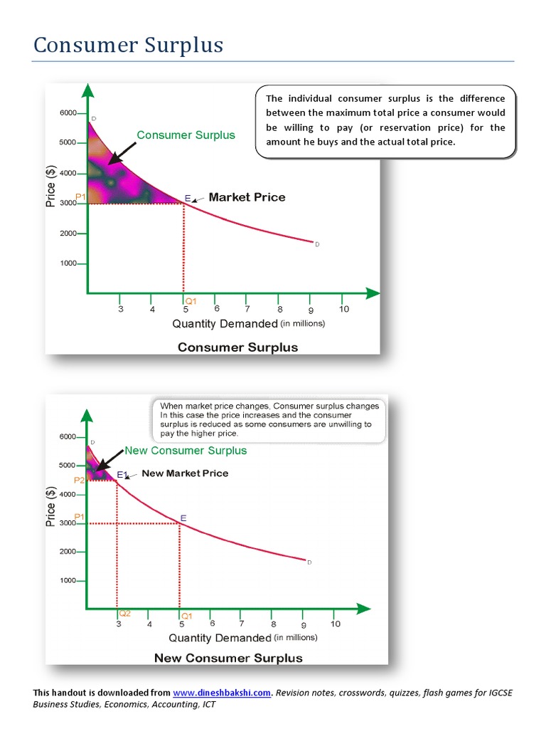 Understanding Consumer Surplus | PDF | Finance & Money Management
