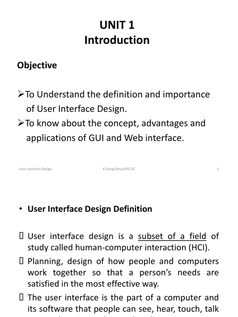 User Interface Design | PDF | Graphical User Interfaces | User Interface Design