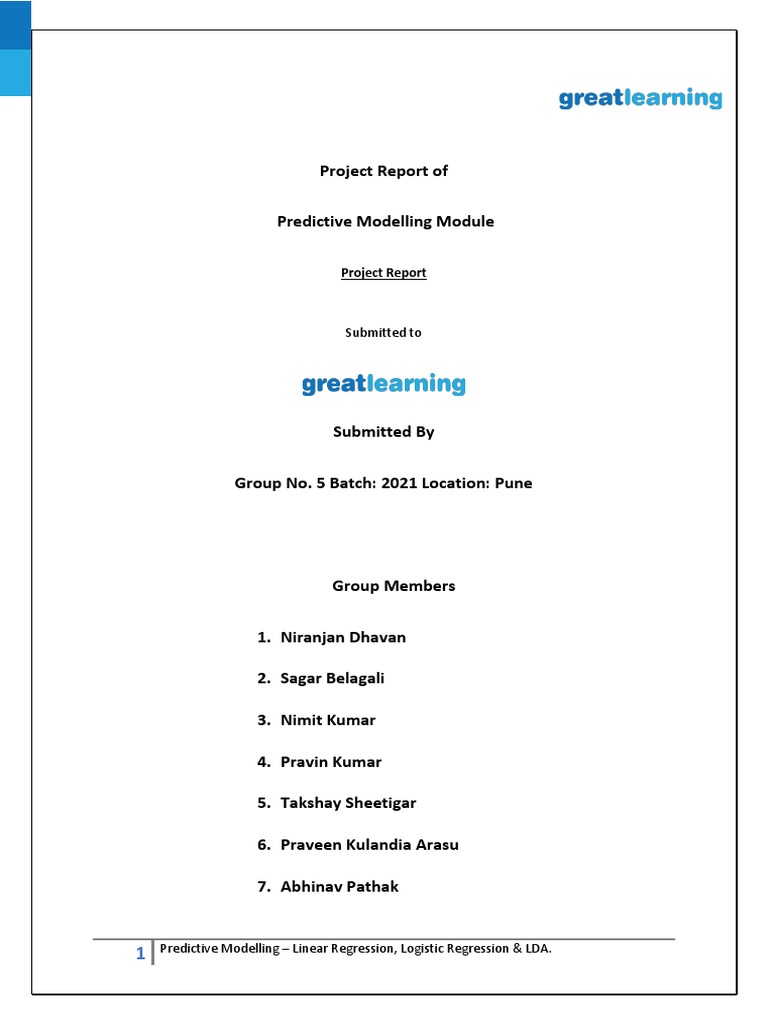 Predictive Modelling | PDF | Regression Analysis | Coefficient Of Determination