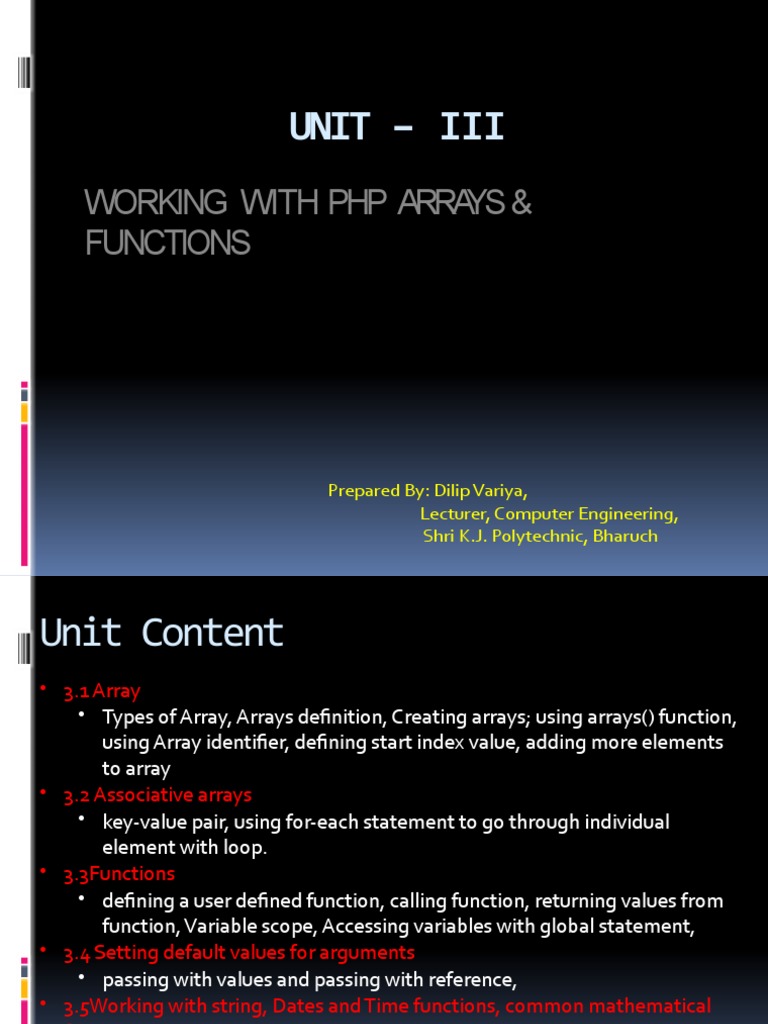 Unit 3 Pdf Parameter Computer Programming Subroutine 