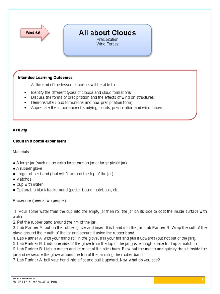 Lesson 4 Meteorology | PDF | Cloud | Ice