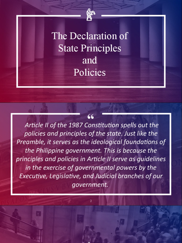 Declaration of Principles in 1987 Constitution | PDF | Separation Of ...