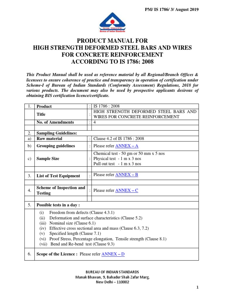 IS 1786: High Strength Steel Manual | PDF | Strength Of Materials ...