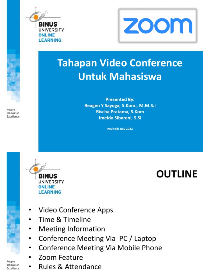 Materi Tahapan Video Conference Mahasiswa - Zoom | PDF