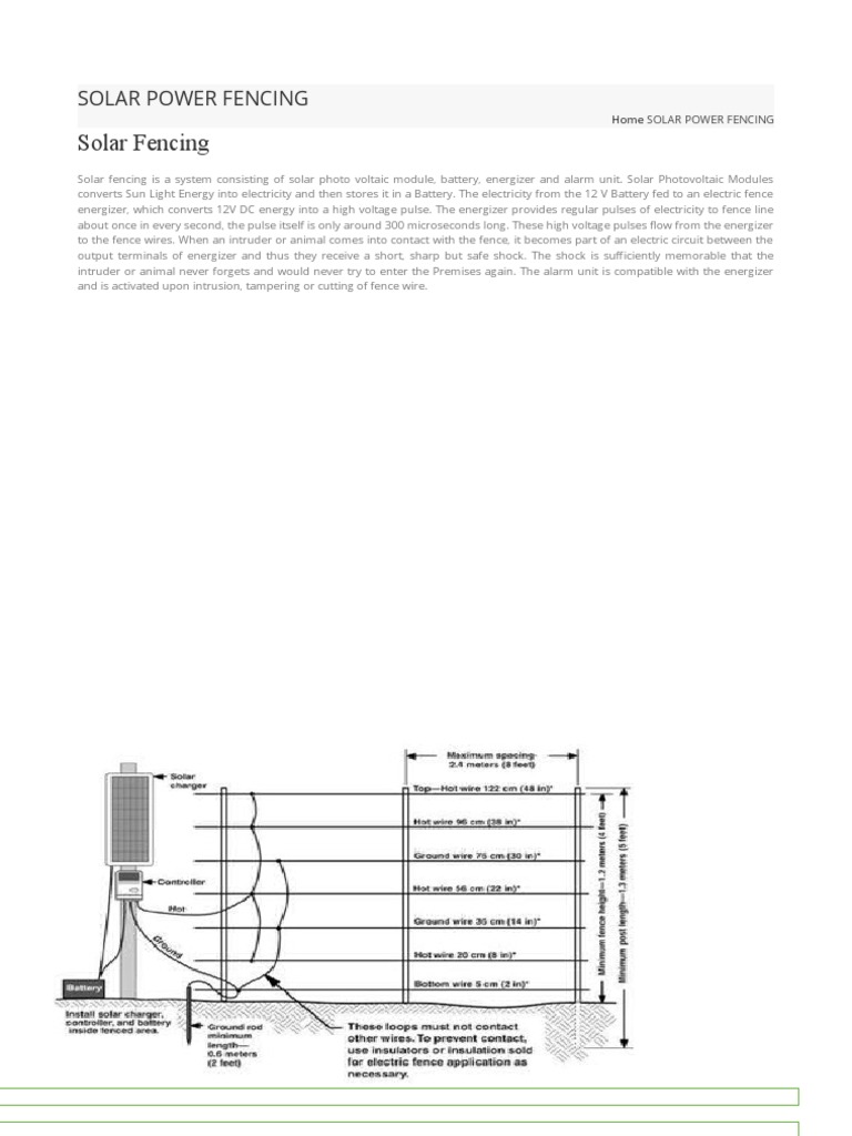 Solar Power Fencing Deatils | PDF | Solar Power | Photovoltaics