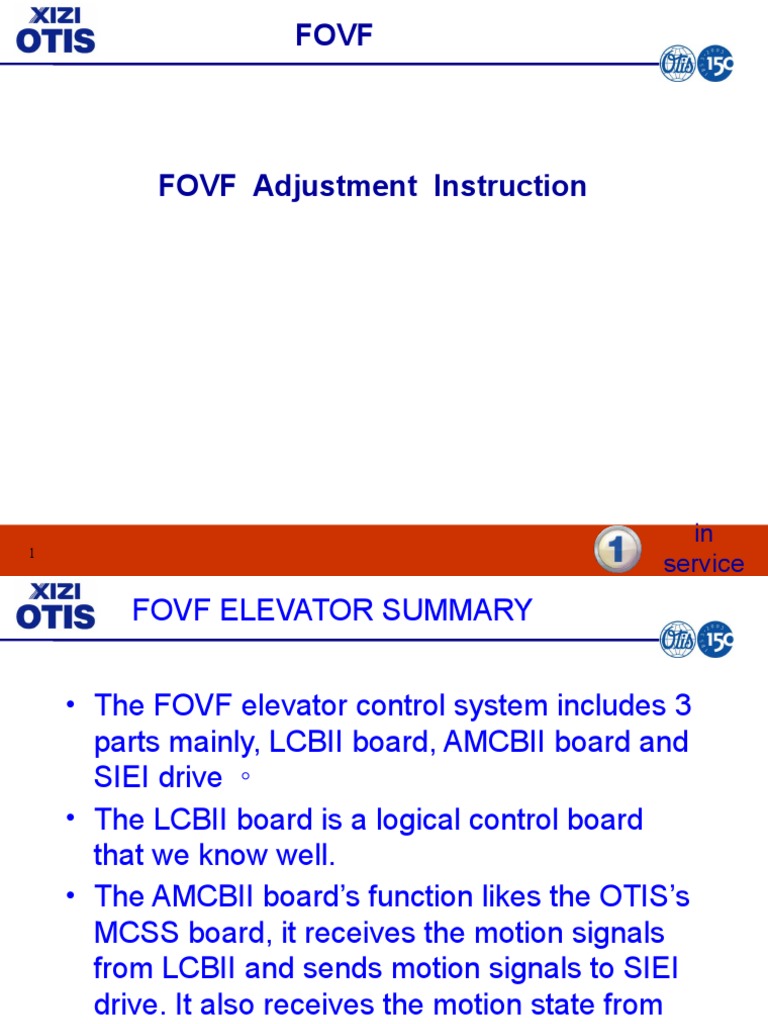 Otis Fo-Vf | PDF | Elevator | Electrical Engineering