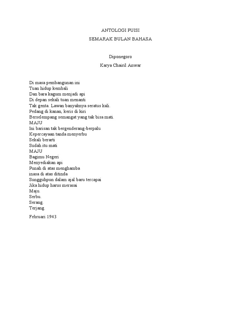 Antologi Puisi | PDF