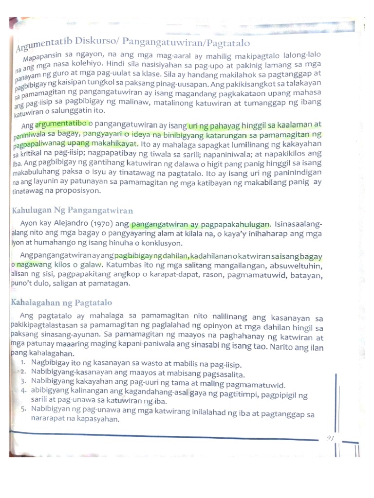 Module 8 - Argumentatib Diskurso | PDF