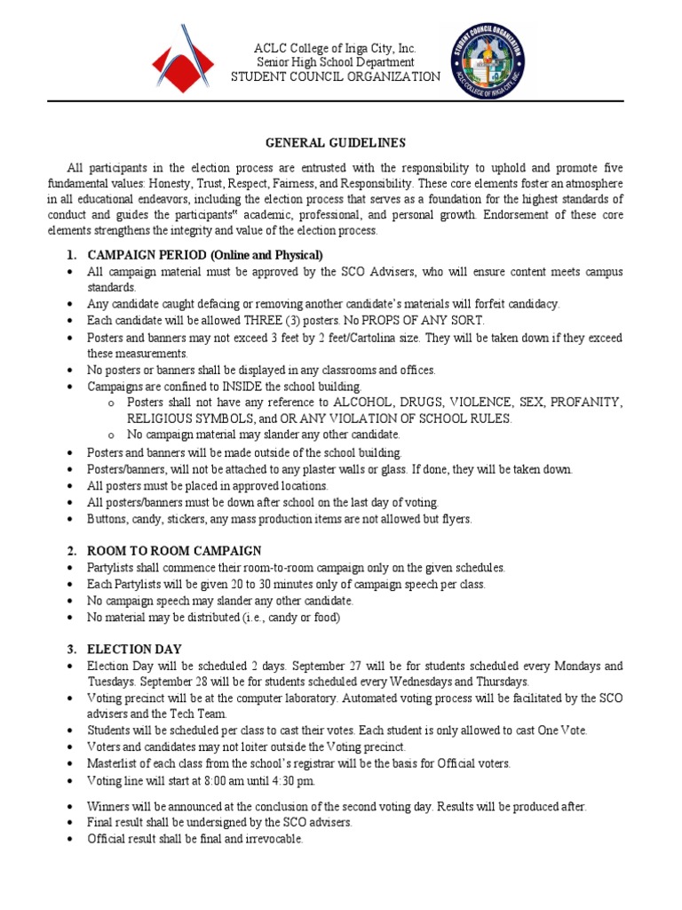 Campaign Guidelines | PDF | Voting | Government