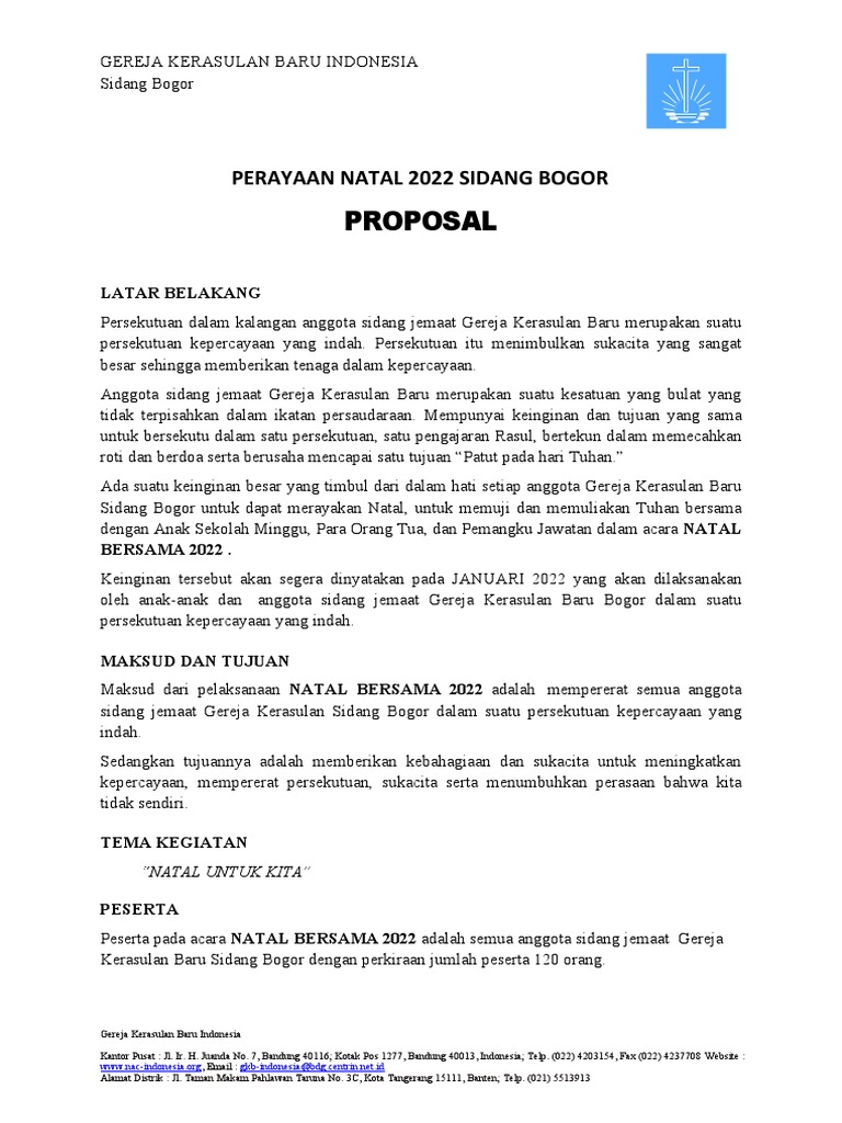 Proposal Natal Bersama 2022 | PDF