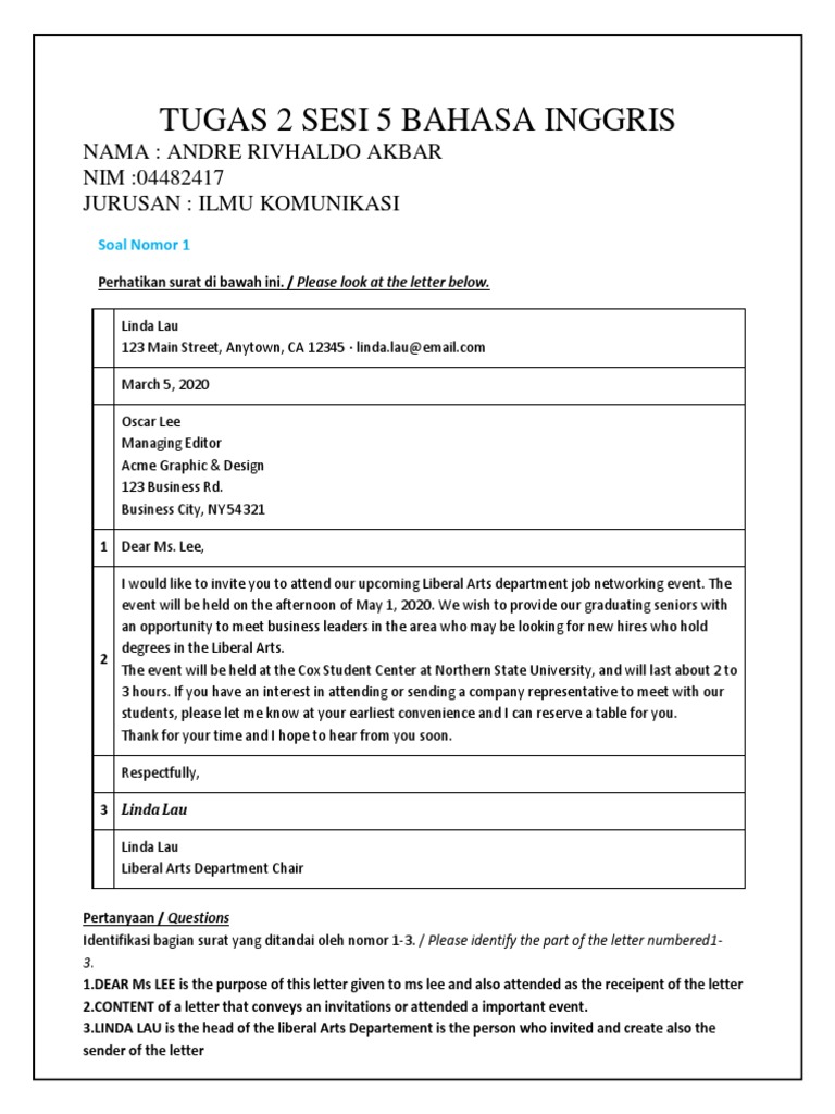 Tugas 2 Sesi 5 Bahasa Inggris | PDF