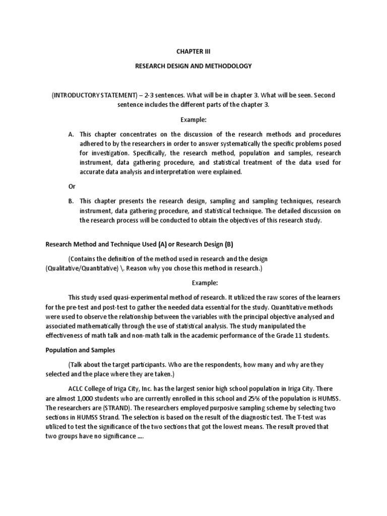 Chapter Iii | PDF | Statistics | Survey Methodology