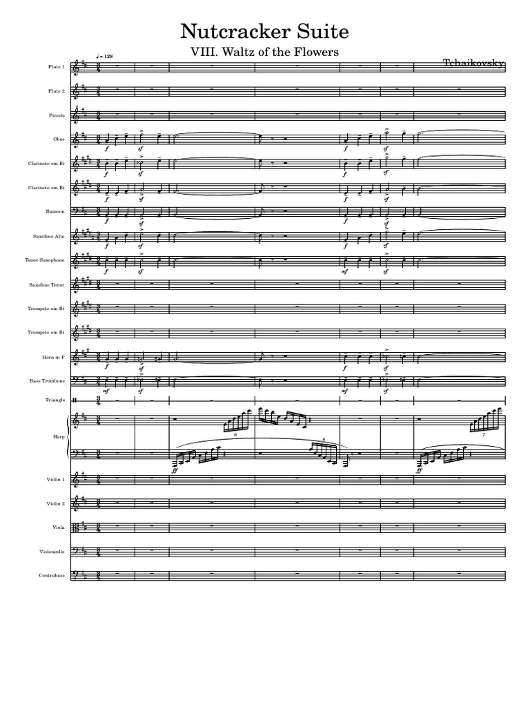 Nutcracker Suite VIII. Waltz of The Flowers | PDF | Musical Instruments ...