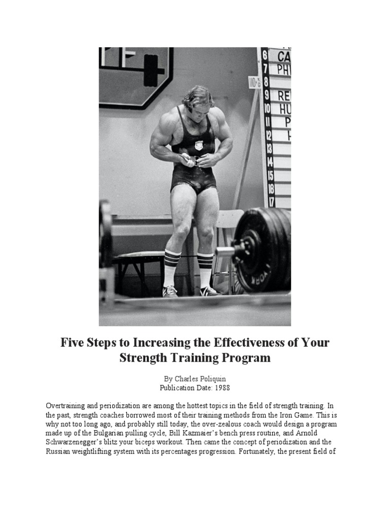 Five Steps in Training | PDF | Strength Training | Muscle Contraction