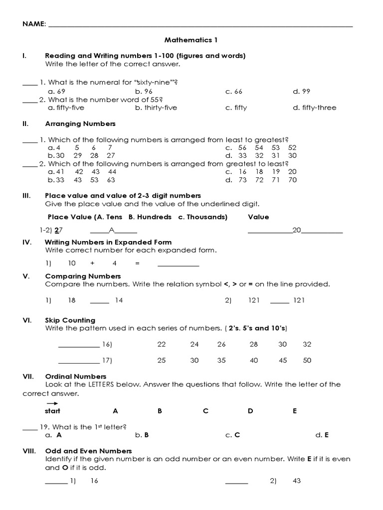 Math Science 1 Reviewer | PDF | Numbers | Observation