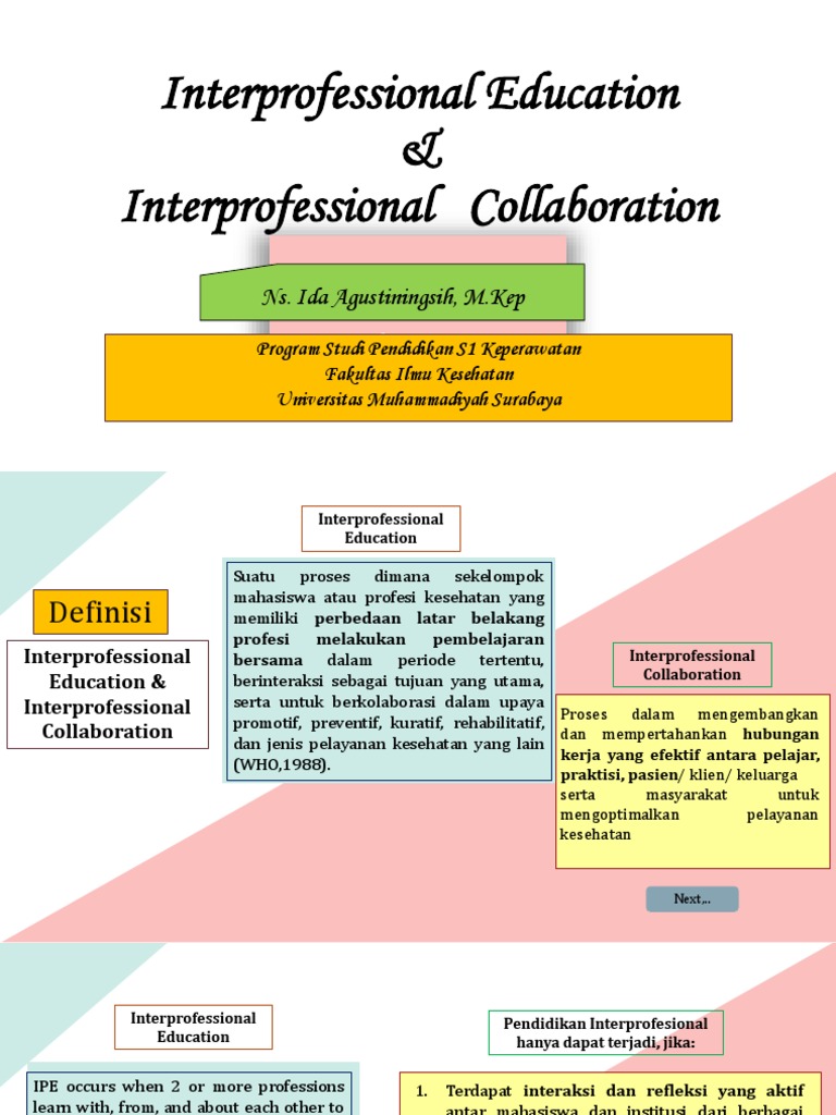 Interprofessional Education & Interprofessional Collaboration | PDF